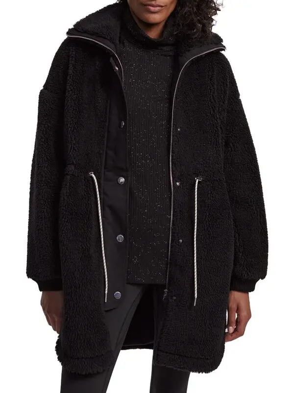 Varley Jamie Faux Shearling Coat - Black
