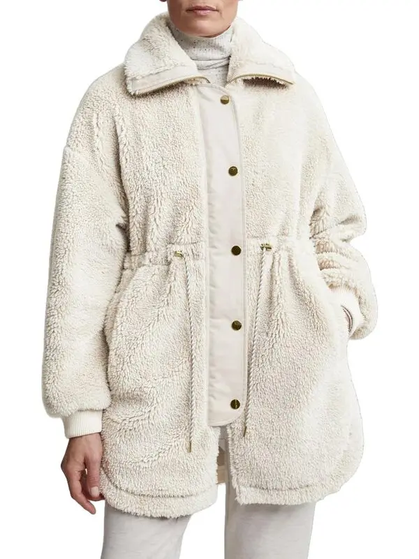 Varley Jamie Faux Shearling Coat - Sandshell