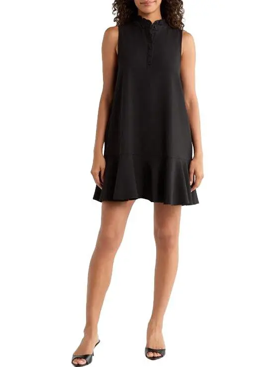 SUGARLIPS Alyssa Ruffle Shift Dress - Black