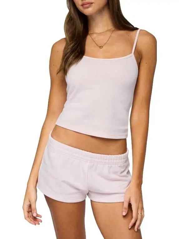 EDIKTED Cataleya Stretch Cotton Camisole - Light-pink