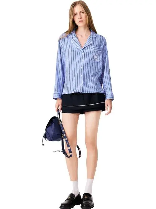 Maje Striped Shirt - Blue