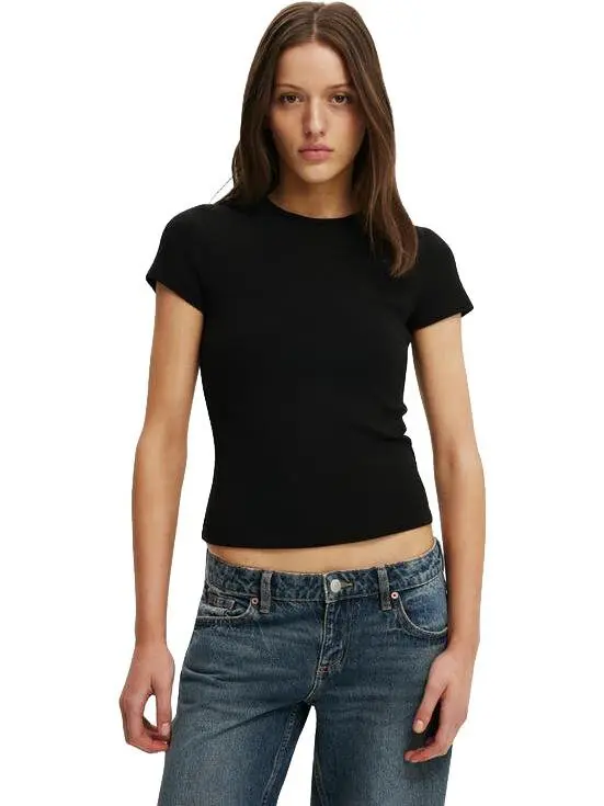 COTTON ON Blake Crew Short Sleeve - Black