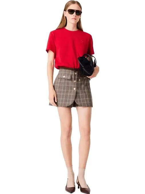 Maje T-shirt With Embroide Logo - Red