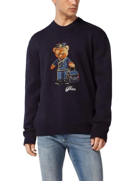 Philipp Plein Pullover Round Neck Love - Navy