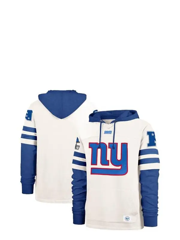 '47 New York Giants Split Zone Cornerback Duo Lacer Hoodie - Cream