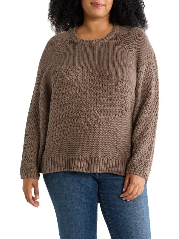 Eileen Fisher Organic Cotton Crewneck Sweater - Cobblestone