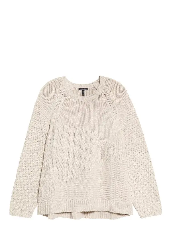 Eileen Fisher Organic Cotton Crewneck Sweater - Plaster