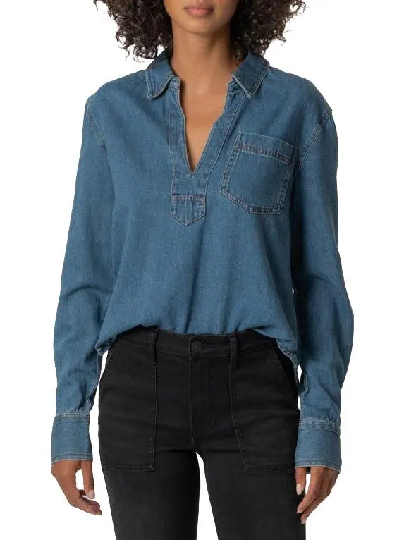 Kut From The Kloth Iris Pullover Denim Shirt - Ease
