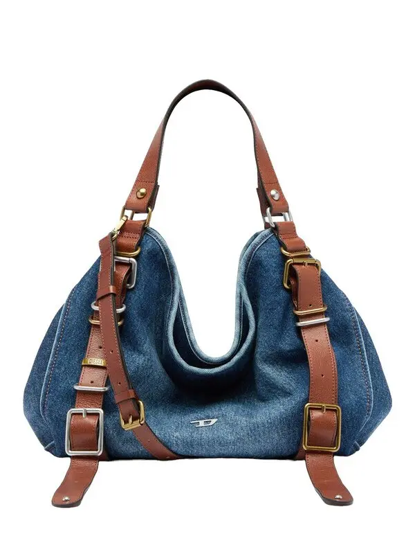 DIESEL® D-one Leather Top Handle Bag - Indigo/blue
