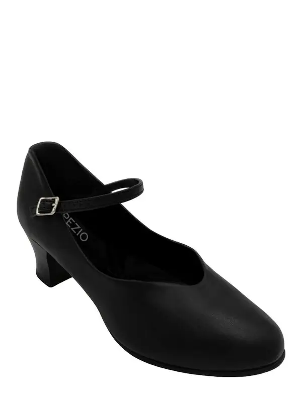 CAPEZIO Jr. Footlight Character Shoe With Buckled Strap - Black