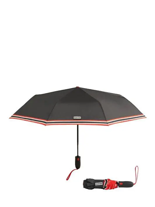 Hunter Signature Stripe Compact Umbrella - Black