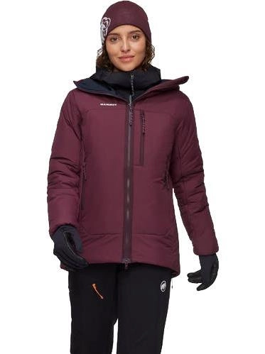 MAMMUT Rime Pro Belay In Hooded Jacket - Vin/black