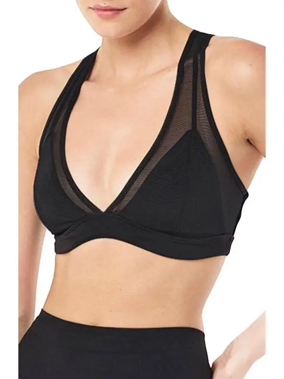P.E Nation All Out Mesh Sports Bra - Black