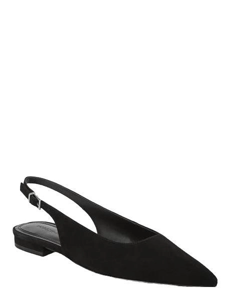 Nordstrom Selina Leather Slingback Flat - Black