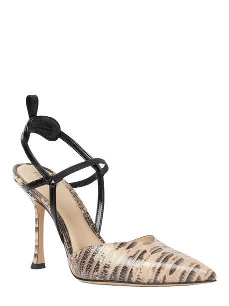 Fendi Colibrì Slingback Pump - Beige/black