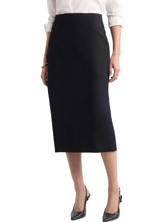 Nordstrom Suiting Column Midi Skirt - Black