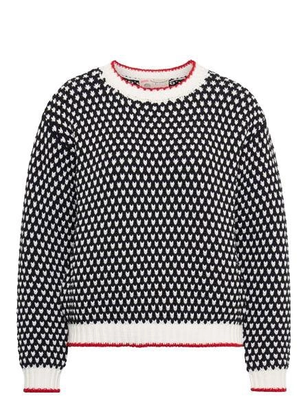 MAISON COMMON Pullover With Contrast Trim - Black/white