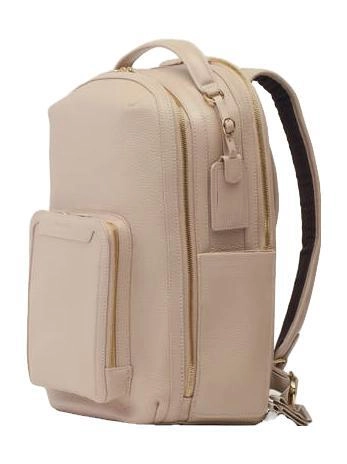 WOOL & OAK Pilot Organized Expandable Leather Travel Backpack - Frappe