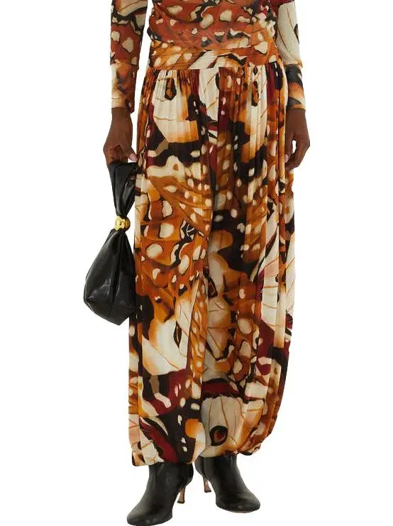 Farm Rio Borbofly Wide Leg Pants - Beige
