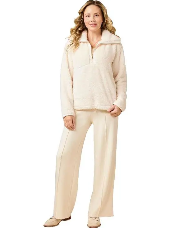 SOFTIES Dreamplush 1/4 Zip Pullover Jacket - Almond