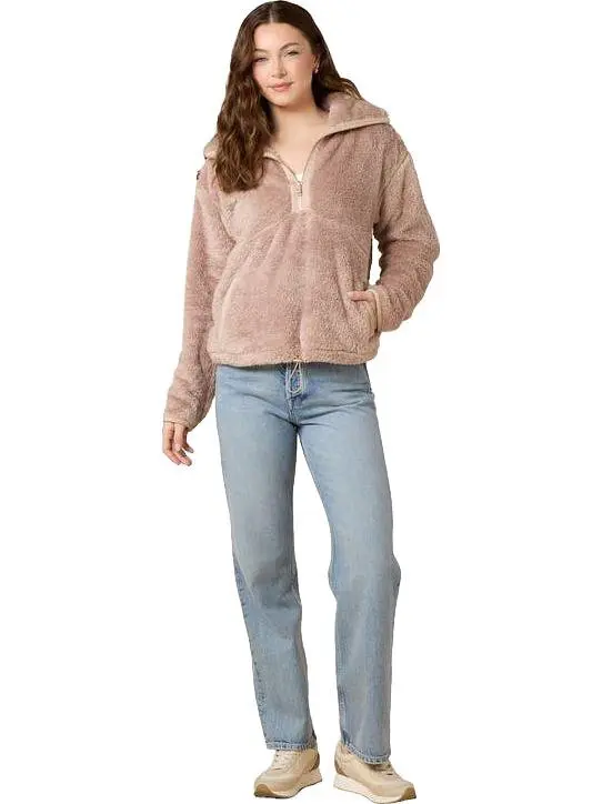 SOFTIES Dreamplush 1/4 Zip Pullover Jacket - Coco