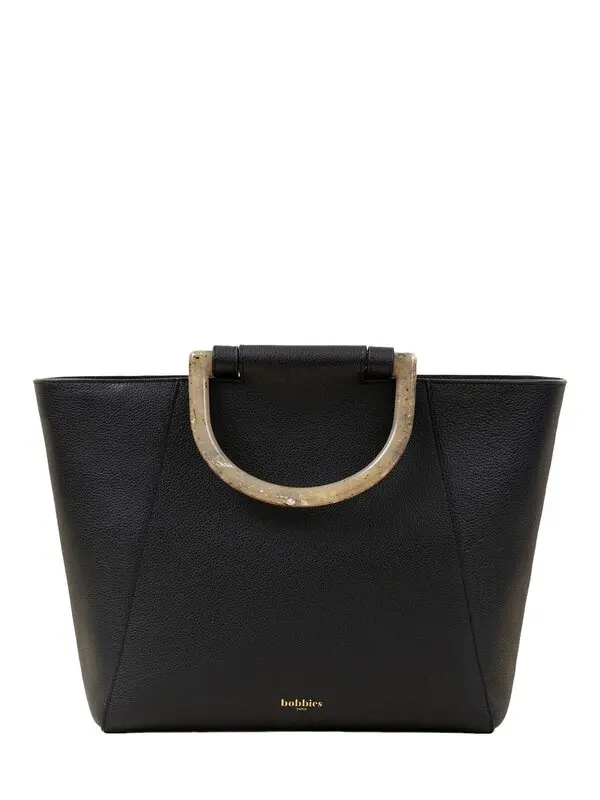 BOBBIES Navigli Tote Bag With Acetate Handles - Caviar