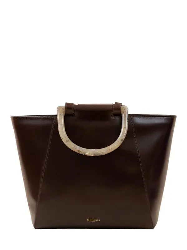 BOBBIES Navigli Tote Bag With Acetate Handles - Tonka