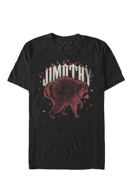 LOST GODS Epic Jimothy The Raccoon Short Sleeve T-shirt - Black