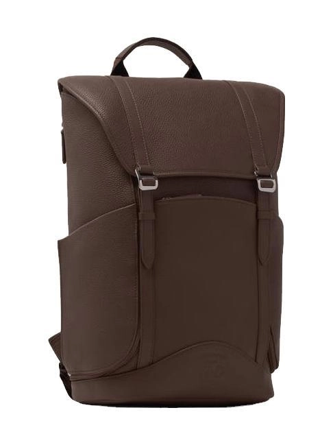 WOOL & OAK Full Grain Leather Travel Backpack - Chocolate