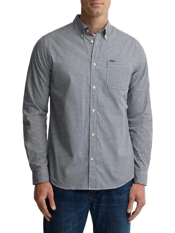 Barbour Harbourwall Tailored Gingham Button-down Shirt - Navy