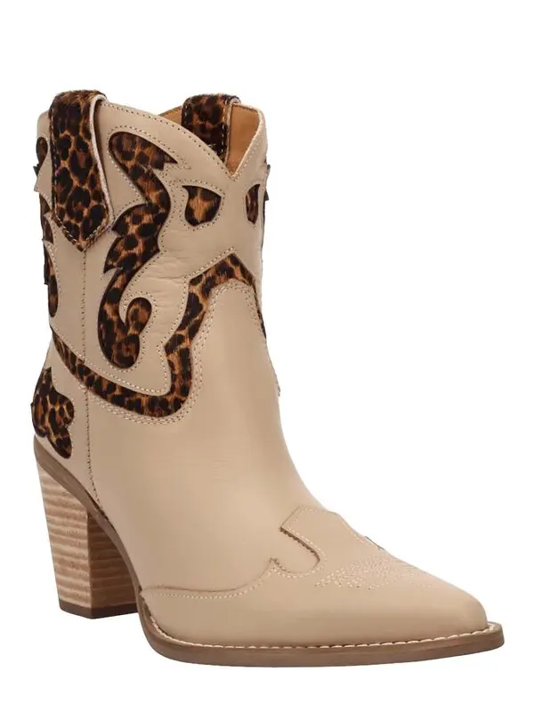 DINGO Run Wild Animal Print Western Boot - Sand Leopard