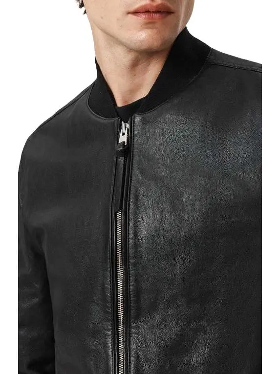 ALLSAINTS Morten Leather Bomber Jacket - Black