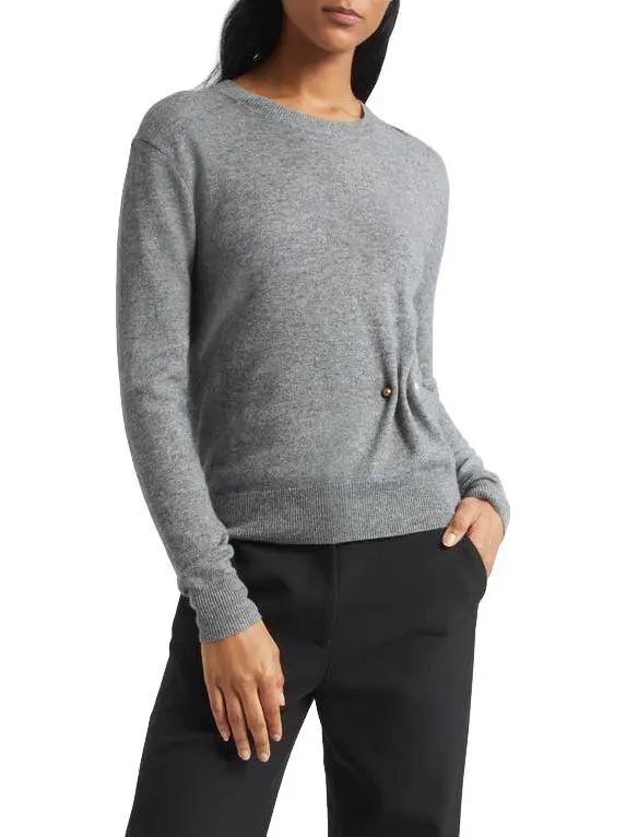 Veronica Beard Frankie Crewneck Sweater - Medium Heather Grey