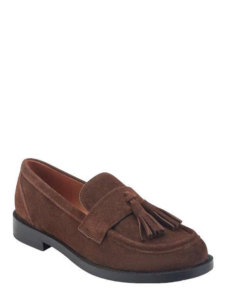 Marc Fisher Tifani Tassel Loafer With Lug Sole - Dark Brown