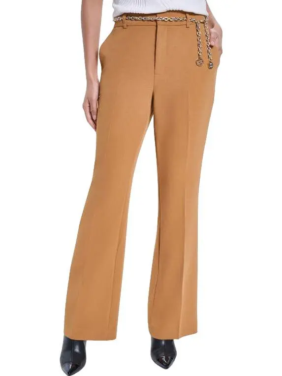 Karl Lagerfeld Paris Belted Crepe Trousers - Sepia