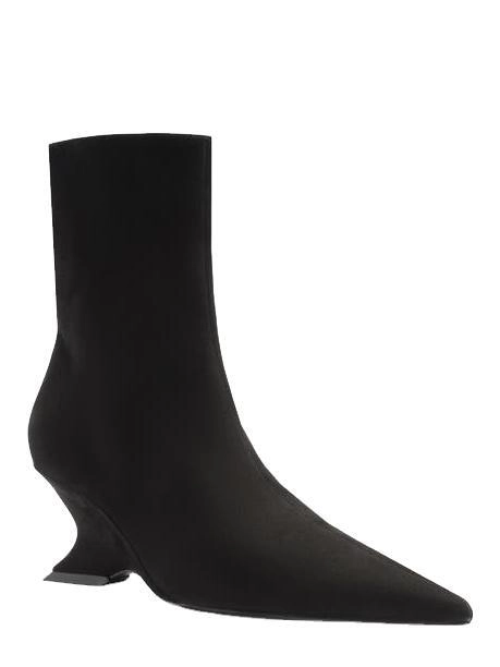 Schutz Siena Pointed Toe Wedge Bootie - Black