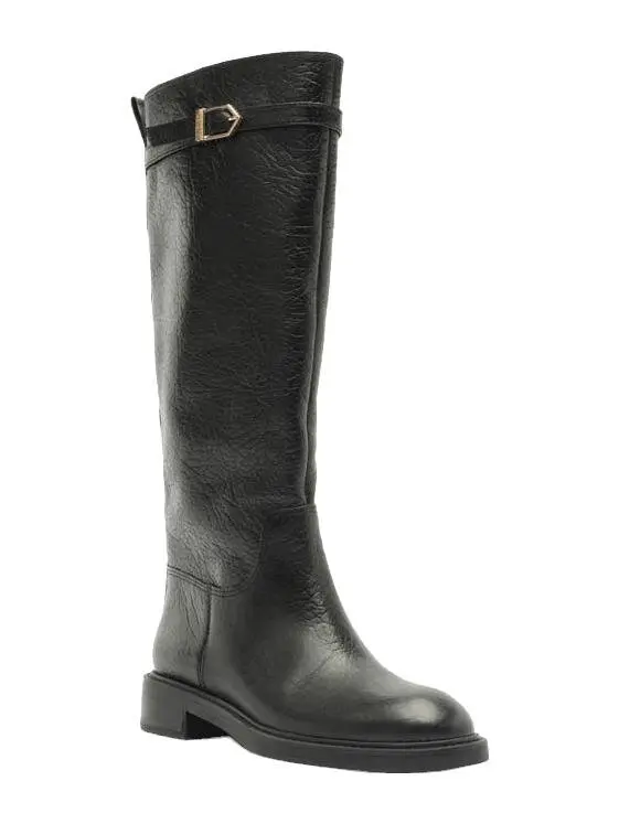 Schutz Bianca Ankle Strap Platform Sandal - Black