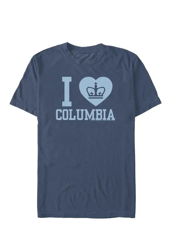 COLUMBIA UNIVERSITY I Love Ivy League Short Sleeve Graphic T-shirt - Denim