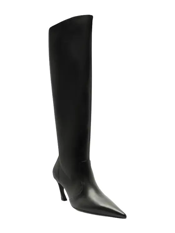 Schutz Lexi Slouch Leather Boot - Black
