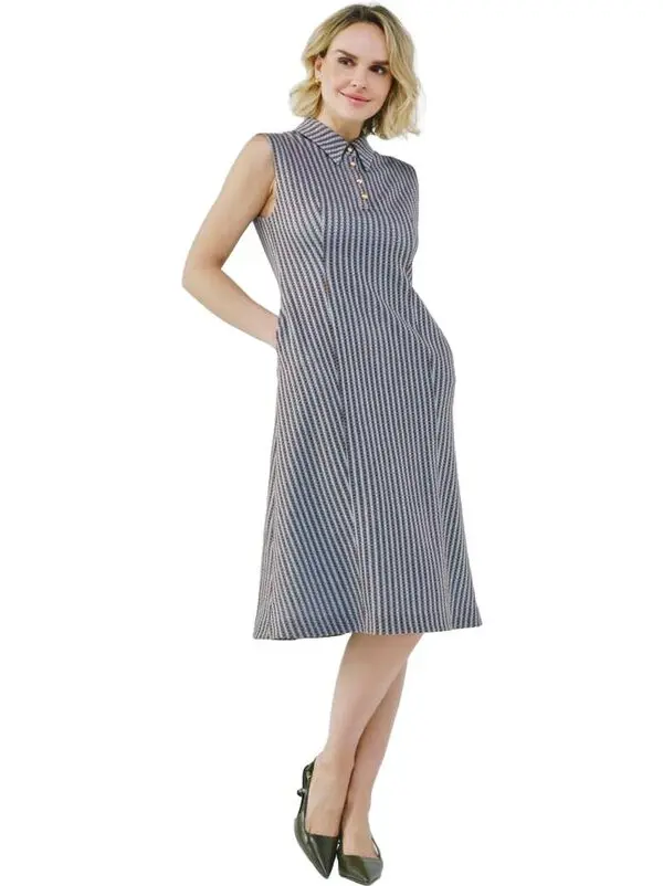 A.SHIMUS Sleeveless Tailored Midi Dress - Blue