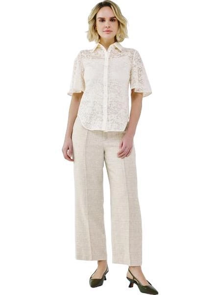 A.SHIMUS Organic Cotton Lace Shirt - Off-white