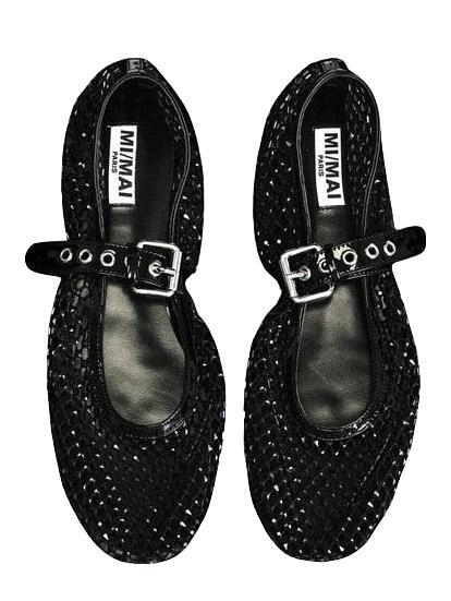 MI/MAI Romy Ballet Flat Shoes - Black