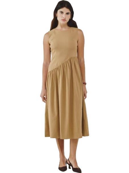 A.SHIMUS Linen Dress - Mocha Mousse