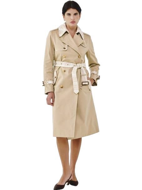 A.SHIMUS Double-breasted Trench Coat With Tweed Contrast - Beige