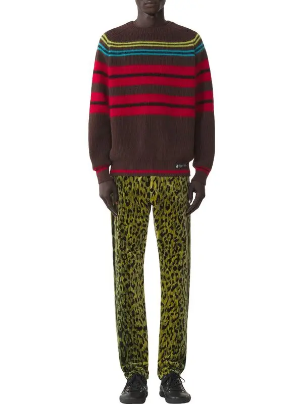LANVIN Striped Sweater In Wool And Cashmere - Ebony