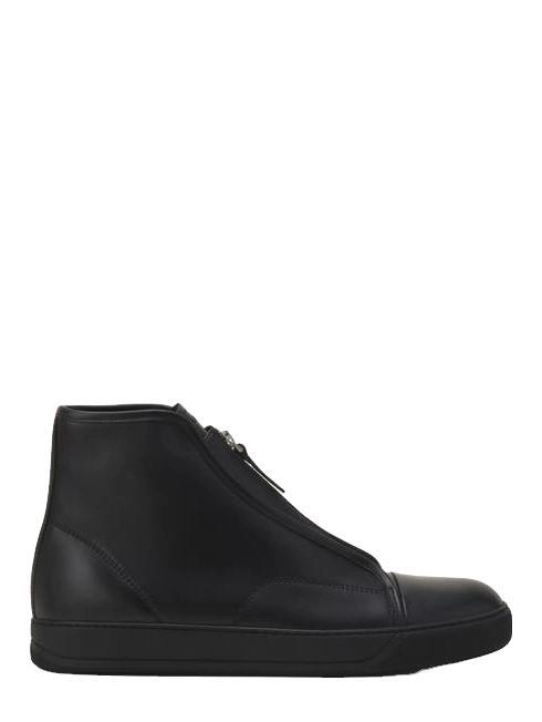 LANVIN Dbb1 High-top Sneakers In Leather - Black