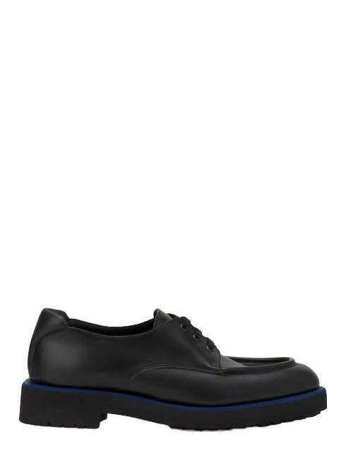 LANVIN Derby Shoes In Soft Leather - Black/blue