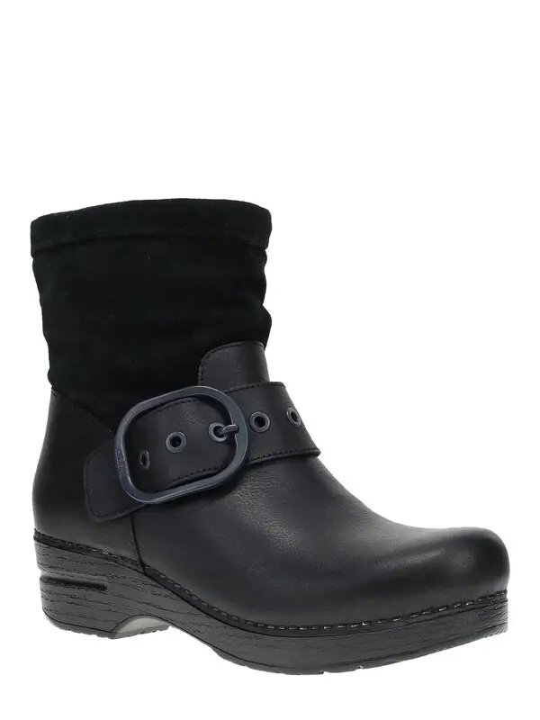 Dansko Pearson Leather Clog Boot - Black