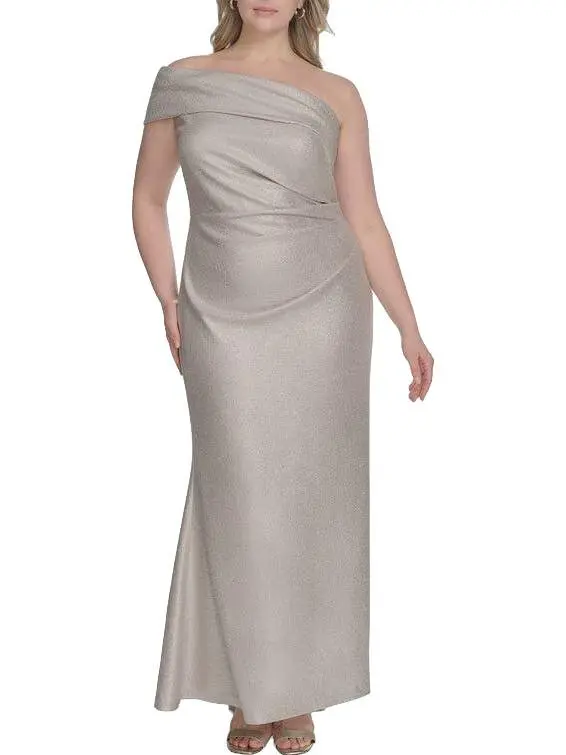 Eliza J One-shoulder Gown - Champagne