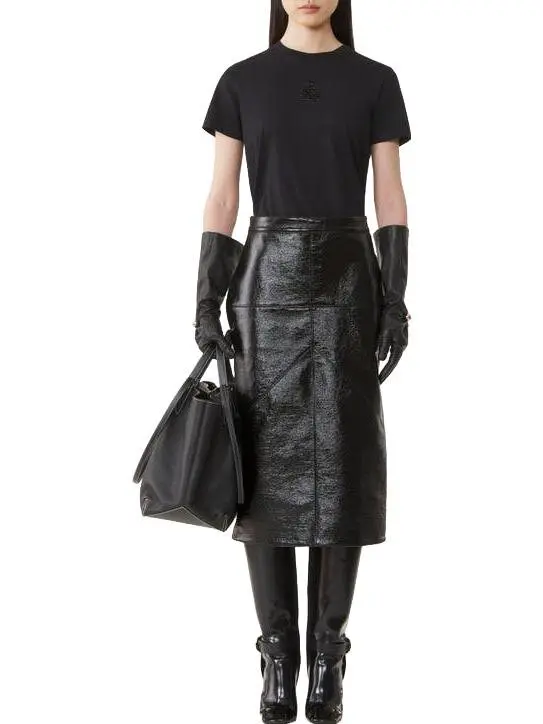 LANVIN Mother And Daughter Embroidered Jersey T-shirt - Black